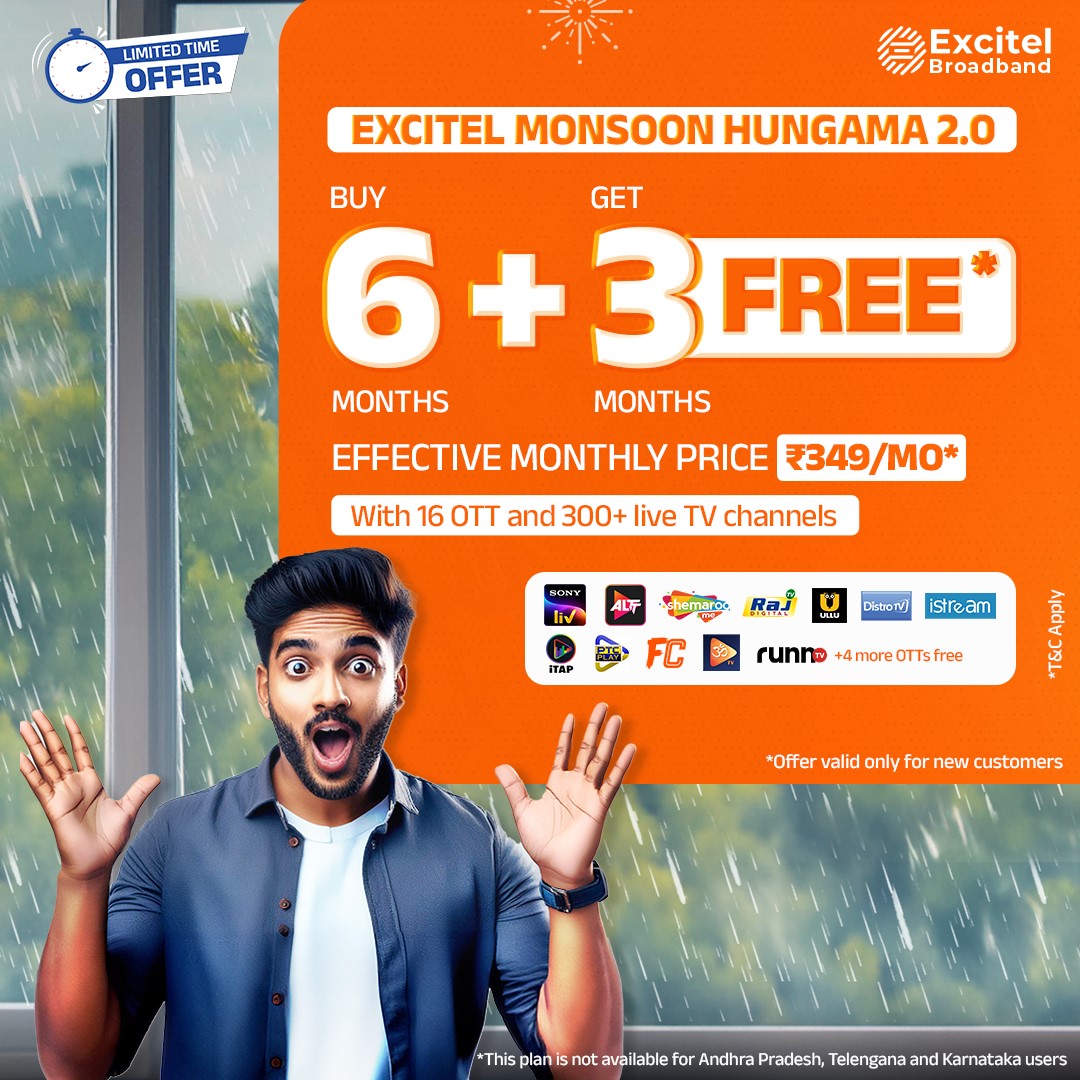 Get Excitel Broadband Connection for High-Speed Seamless Connectivity