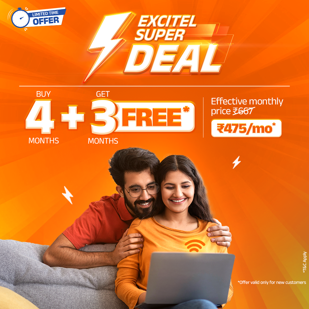 Get Excitel Broadband Connection for High-Speed Seamless Connectivity