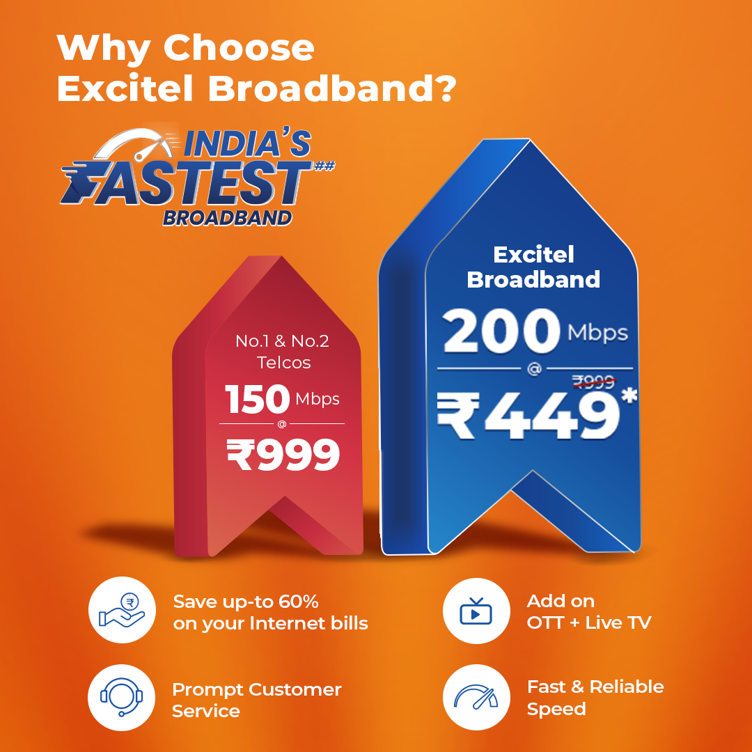 Excitel | Ultra Fast Broadband Internet Plan In Bangalore | Unlimited ...