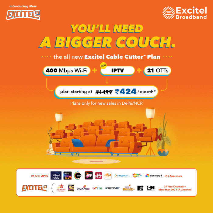 Excitel | Ultra Fast Broadband Internet Plan In Faridabad | Unlimited Data Plans