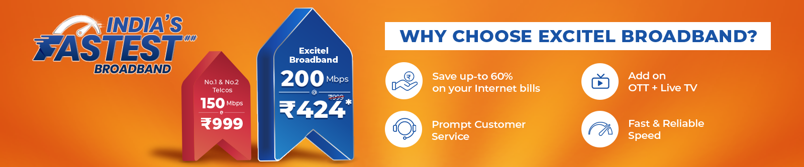 Excitel | Ultra Fast Broadband Internet Plan In Noida | Unlimited Data ...
